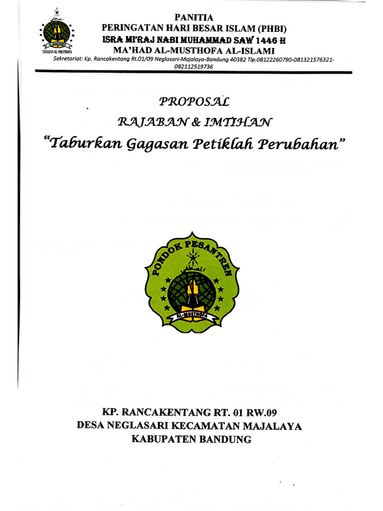 Proposal Rajaban | PDF