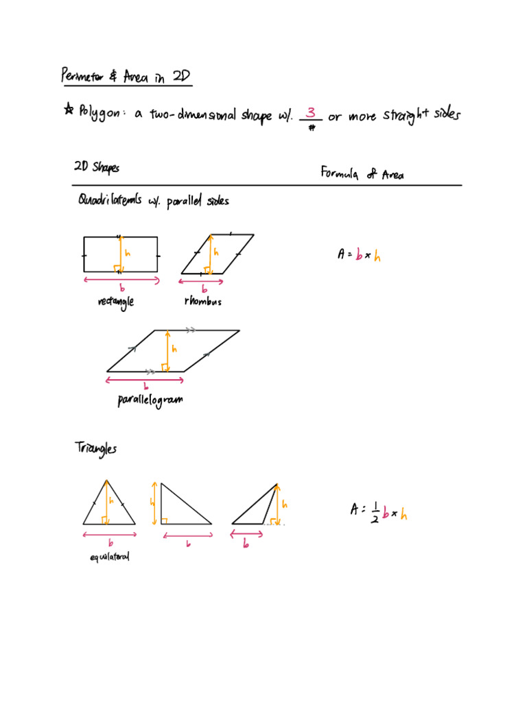 2D Shapes | PDF | Area | Euclidean Geometry
