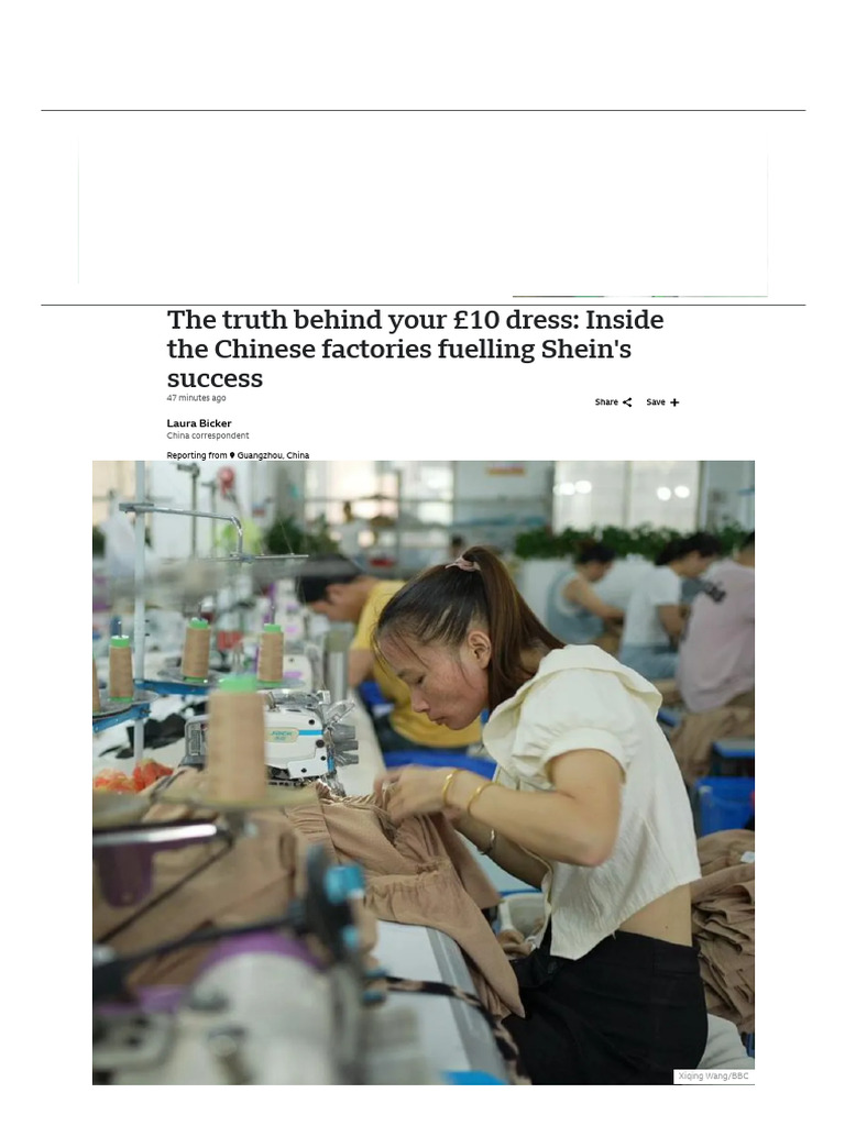 Shein_ Inside the Chinese factories fuelling the company's success | PDF | Cost Of Living | Overtime