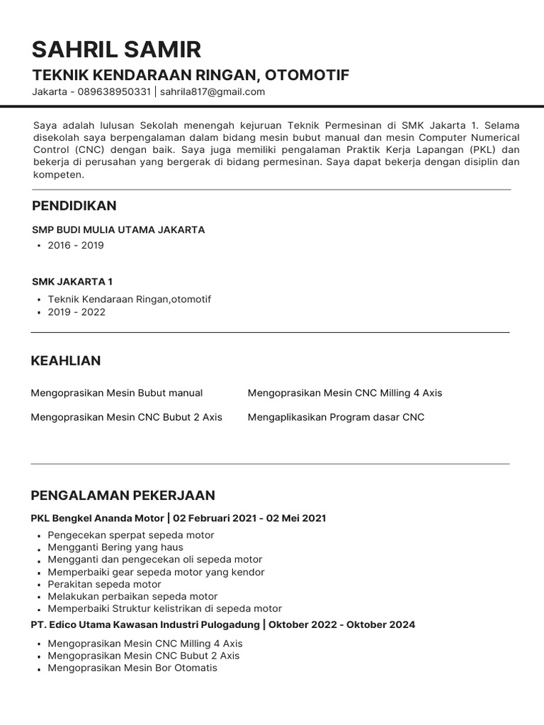 CV-Sahri Samir-2024 PDF | PDF