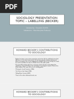 Howard Becker Labelling Theory | PDF | Deviance (Sociology) | Social Stigma