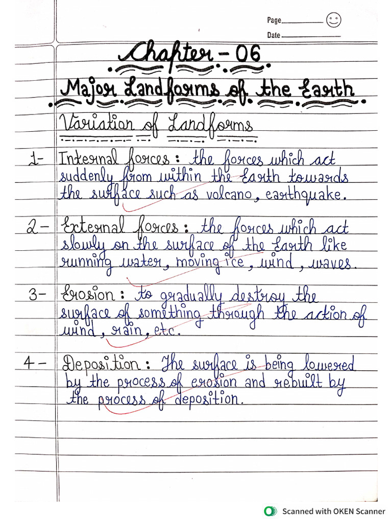 Geography Chapter 6 Major Landforms of The Earth | PDF