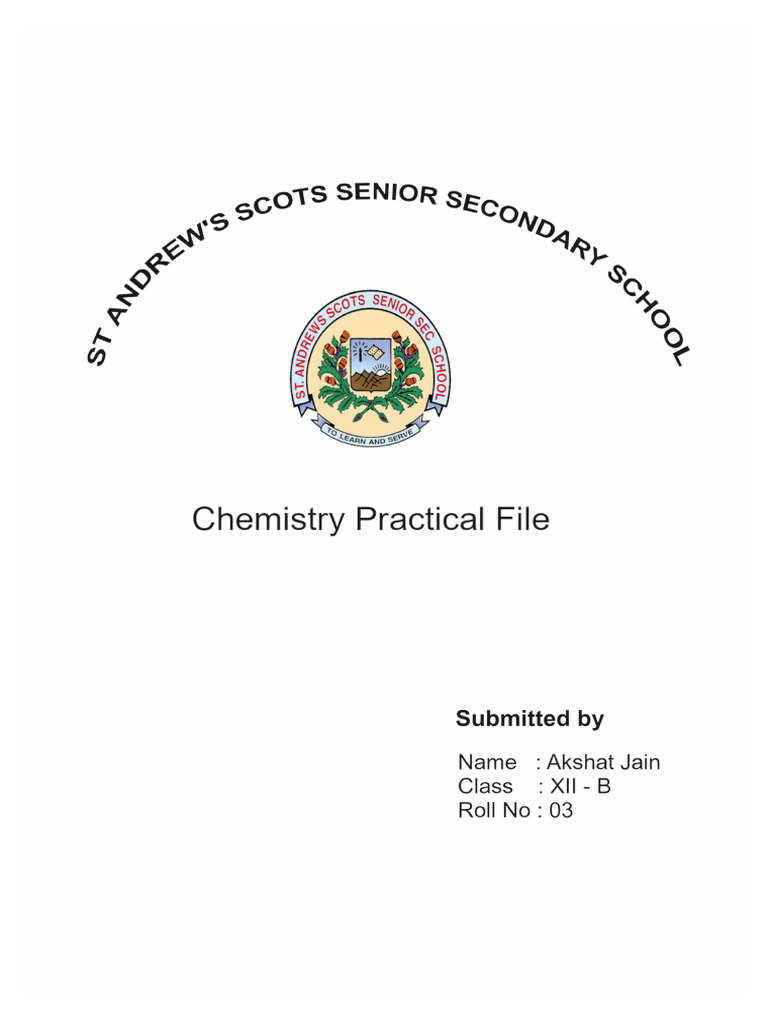 Chemistry Front Page | PDF