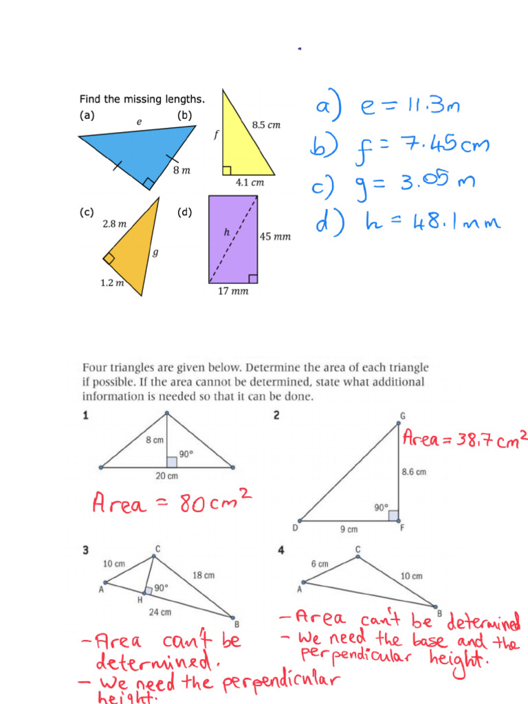 Pythagorean Theorem & Trigonometry Basics | PDF