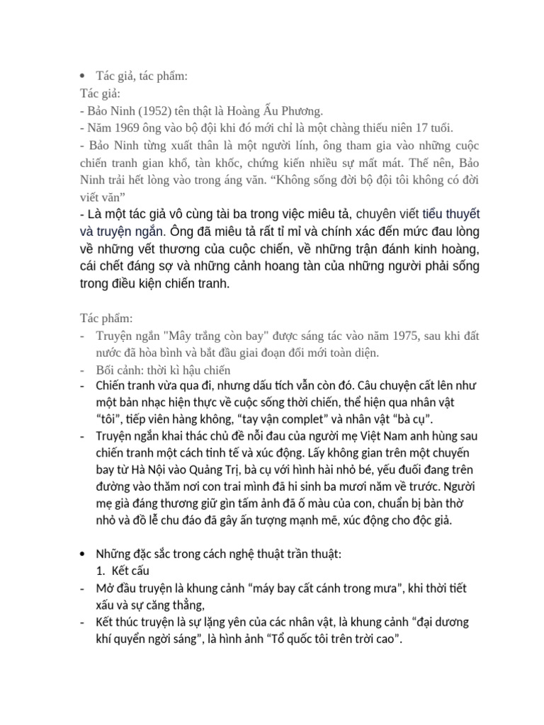 MÂY TRẮNG CÒN BAY | PDF