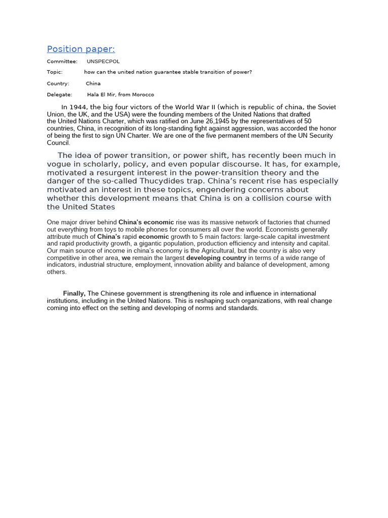 Position Paper | PDF