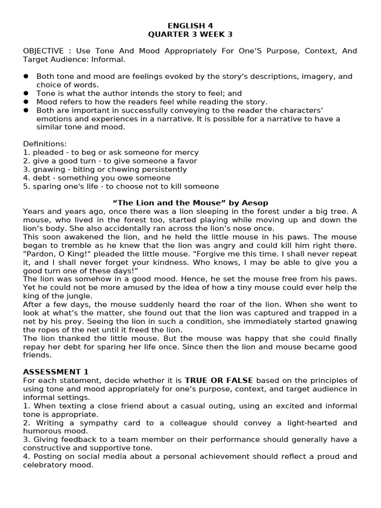 English 4 Quarter 3 Week 3 | PDF