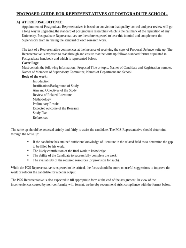 GUIDE FOR PGS REPs[2] | PDF | Thesis | Doctor Of Philosophy