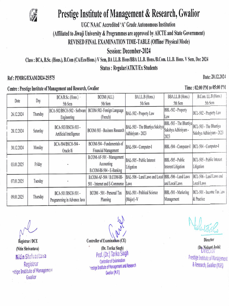 26 R TT 5th Sem-1 | PDF