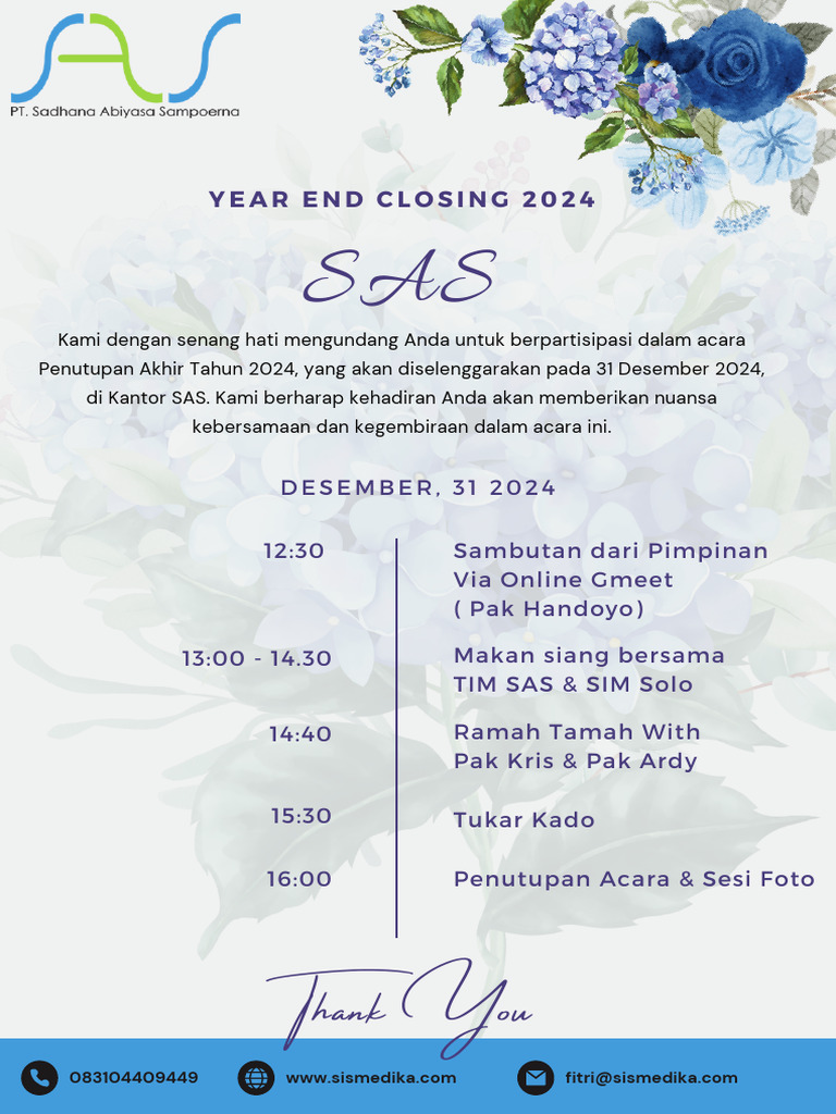 Undangan Year End Closing SAS 2024 (1) | PDF