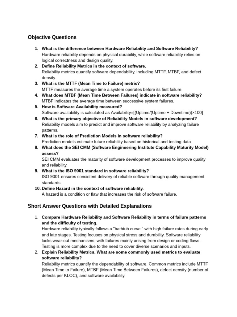 Advanced Software Engineering | PDF | Reliability Engineering | Computing