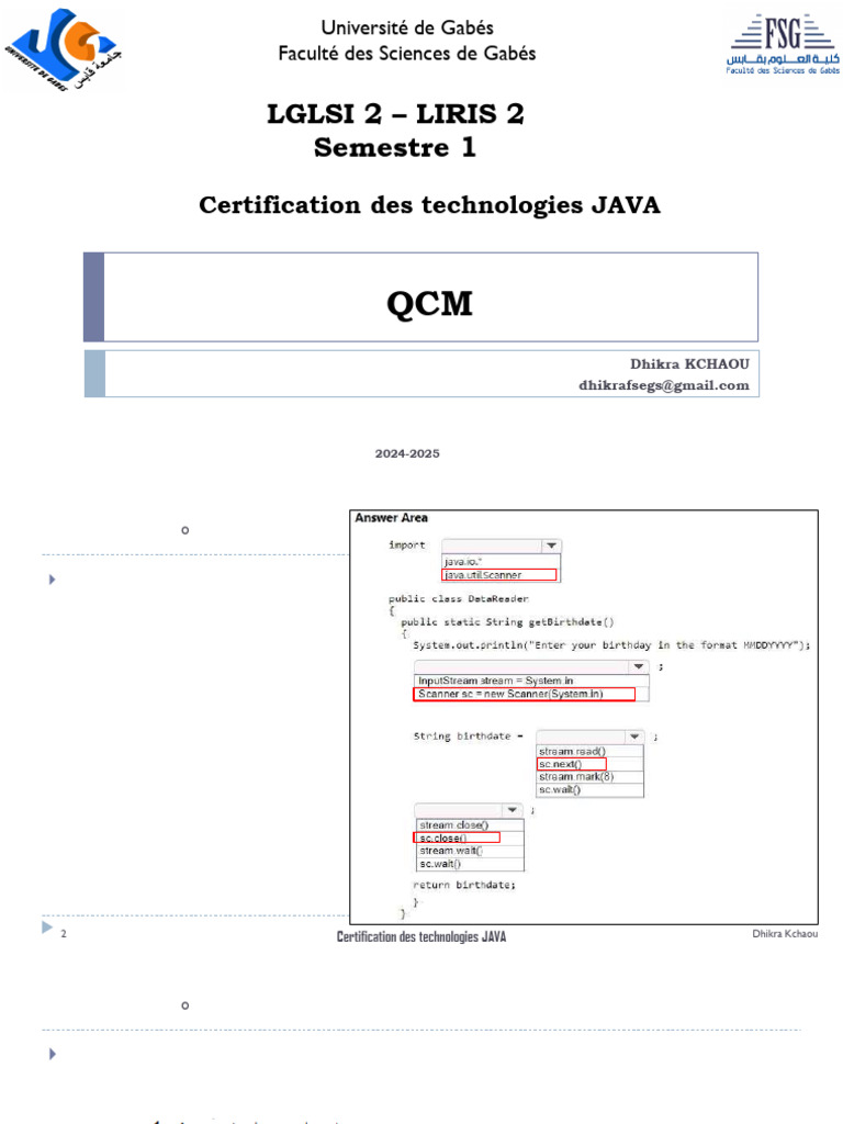 qcm | PDF