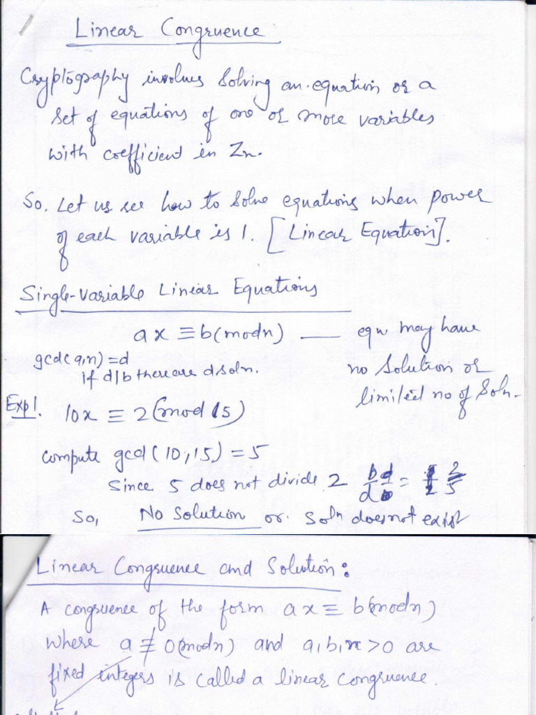Linear Congruence Eular Totient Function | PDF