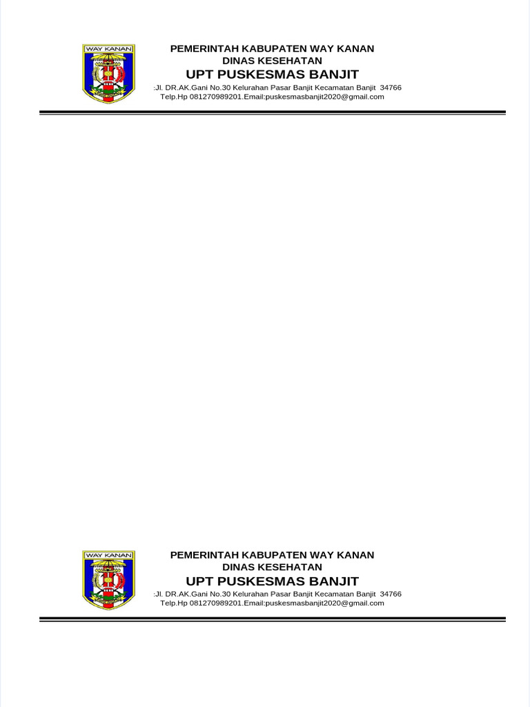 Kop Puskesmas Banjit Baru 2024 Ok | PDF