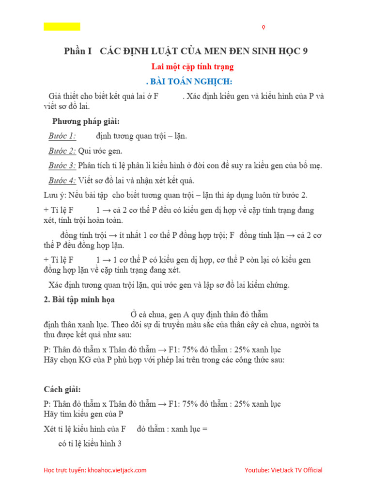 Bai Tap Lai Mot Cap Tinh Trang Dang Nghich Co Loi Giai | PDF