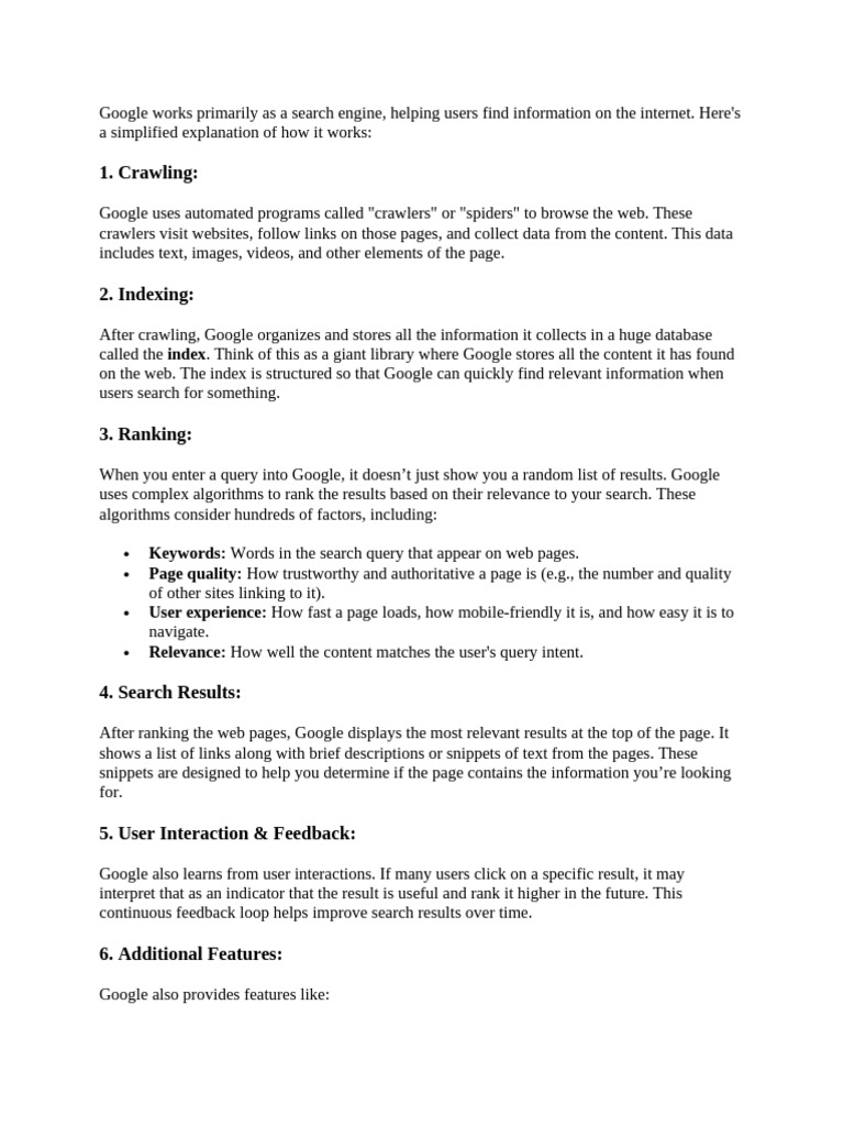 How google work | PDF | Information Retrieval | Information Science