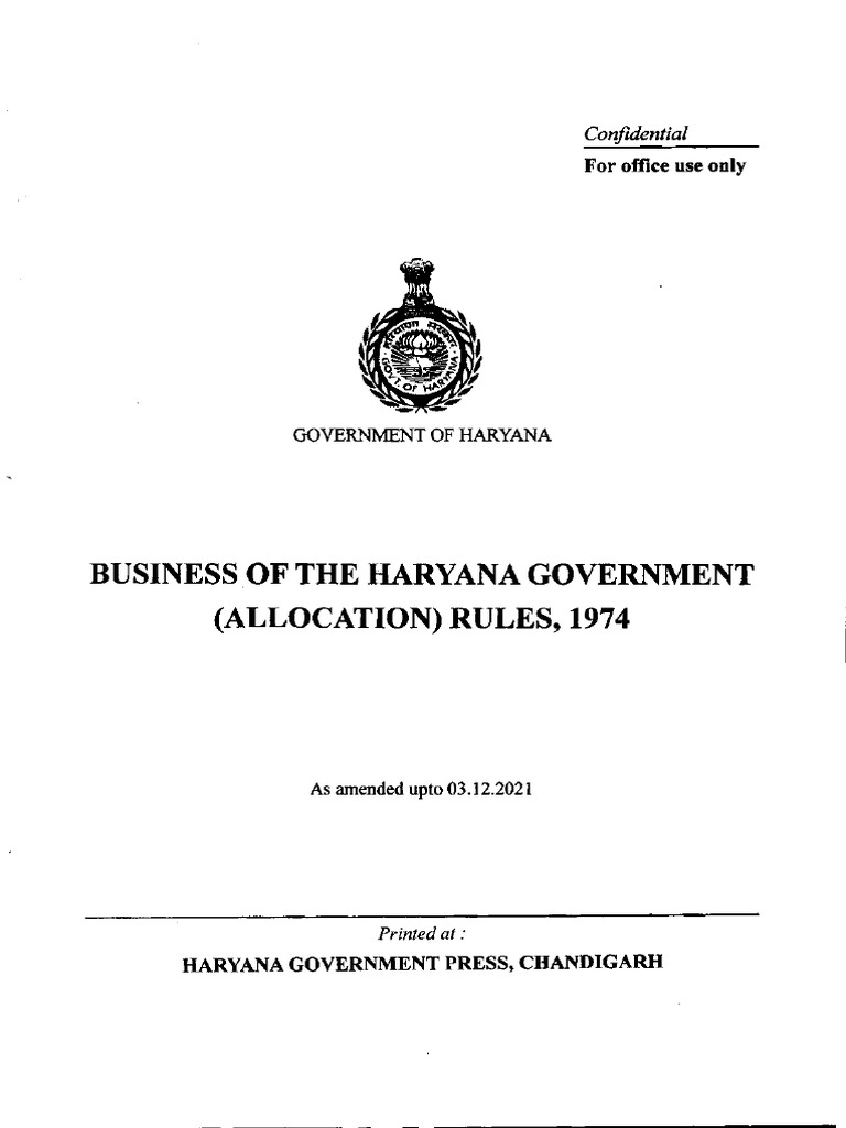 Allocation Rules 1974 | PDF