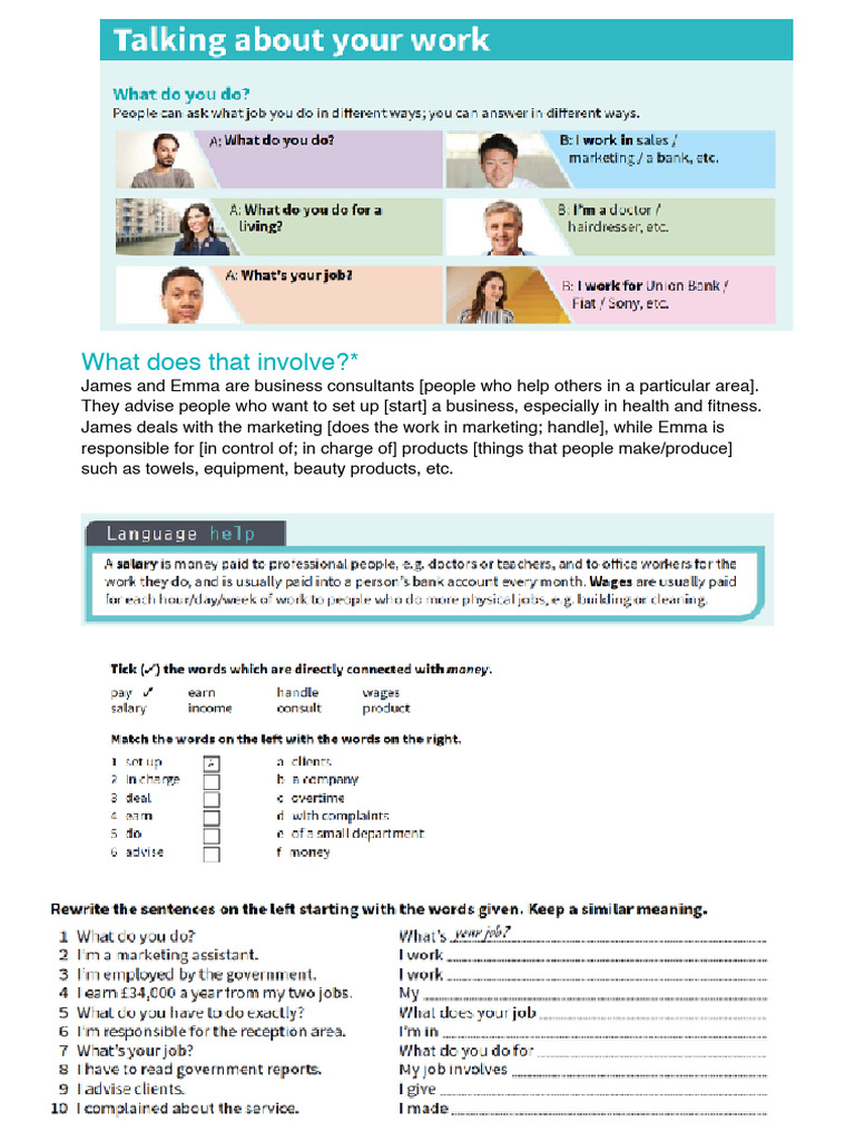 Job Vocabulary | PDF