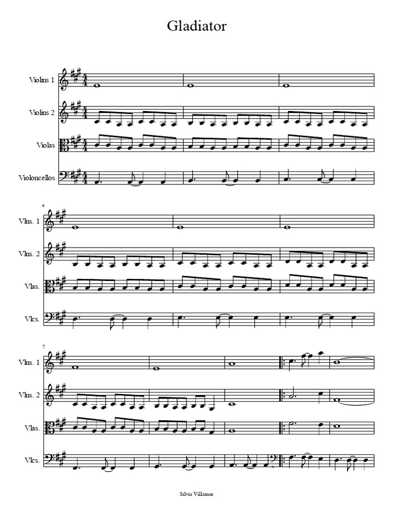 Gladiator - Score | PDF