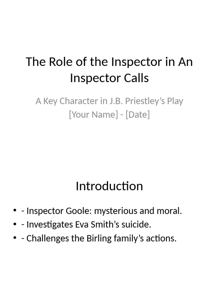 Simple_Role_of_Inspector_Presentation | PDF