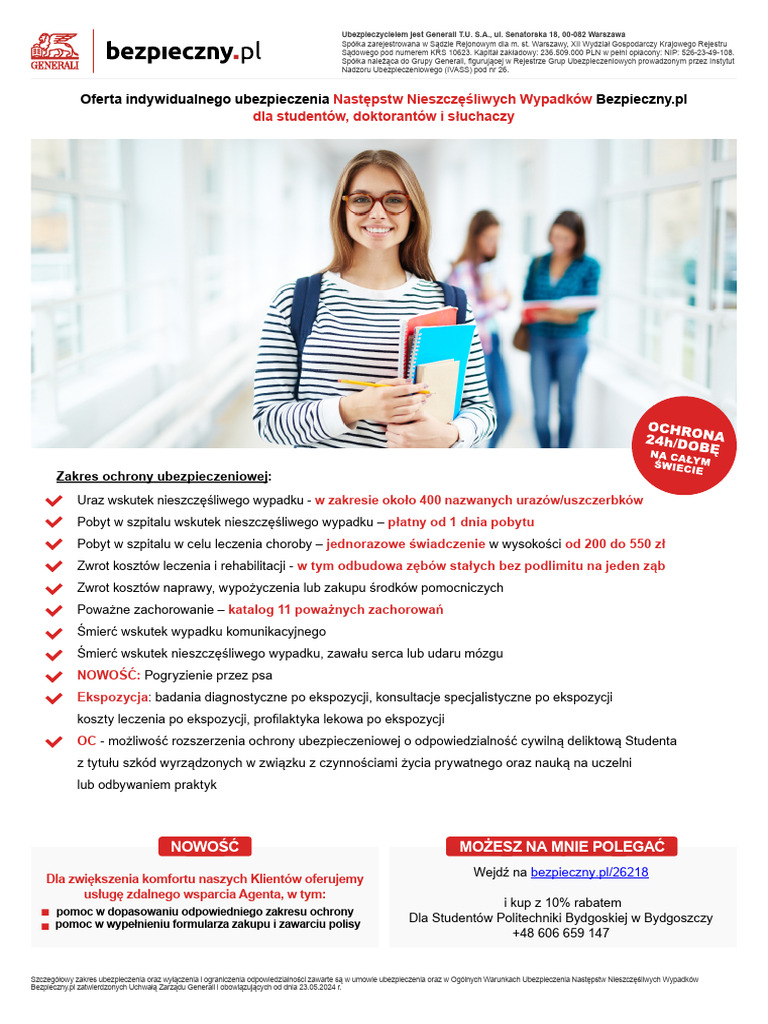 Ulotka NNW GENERALI TU SA Bezpieczny.pl | PDF