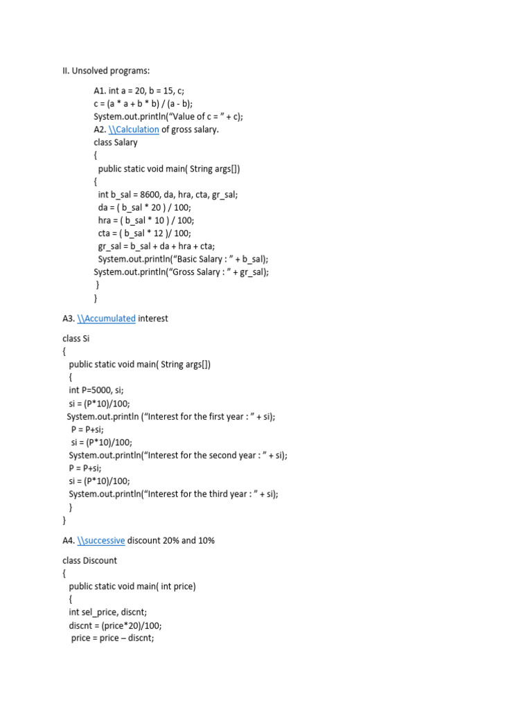 Java-unit-2-unsolved | PDF Java-unit-2-unsolved | PDF