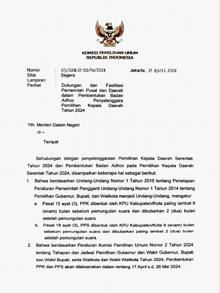 Se Kpu Ri Kepesertaan Badan Adhock | PDF