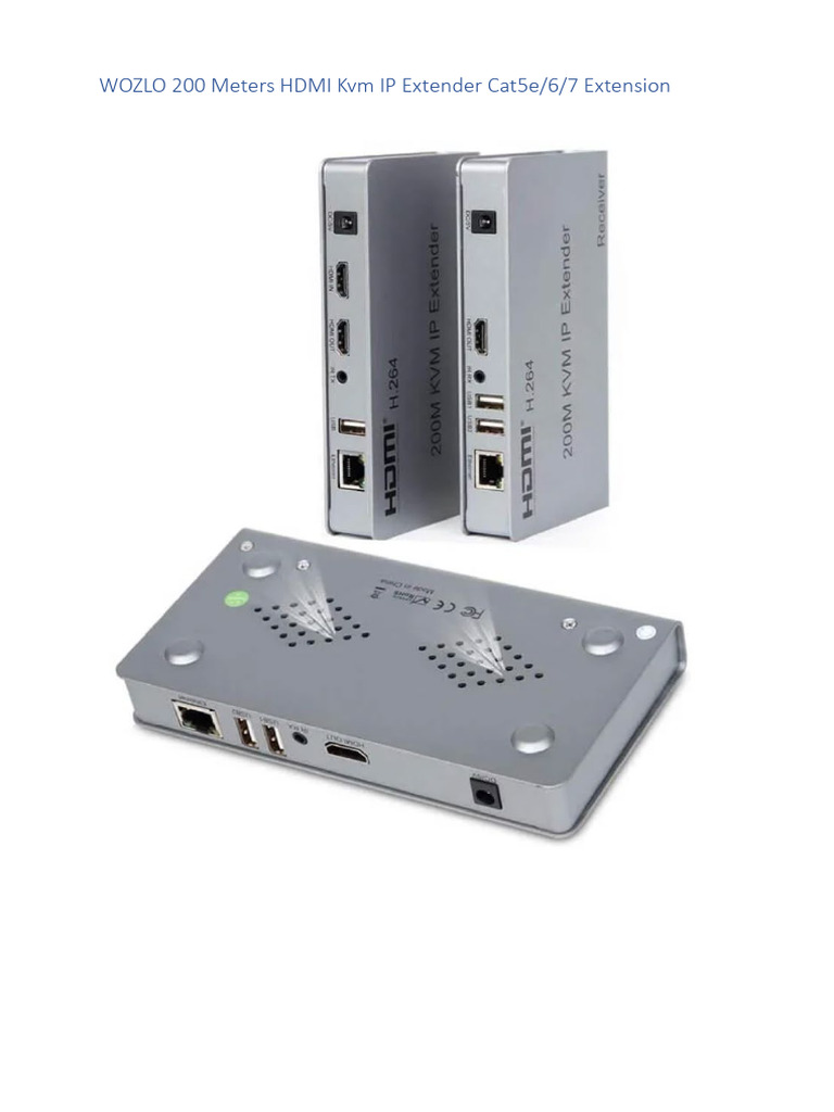 HDMI KVM IP Extender And Gigabit Switch | PDF