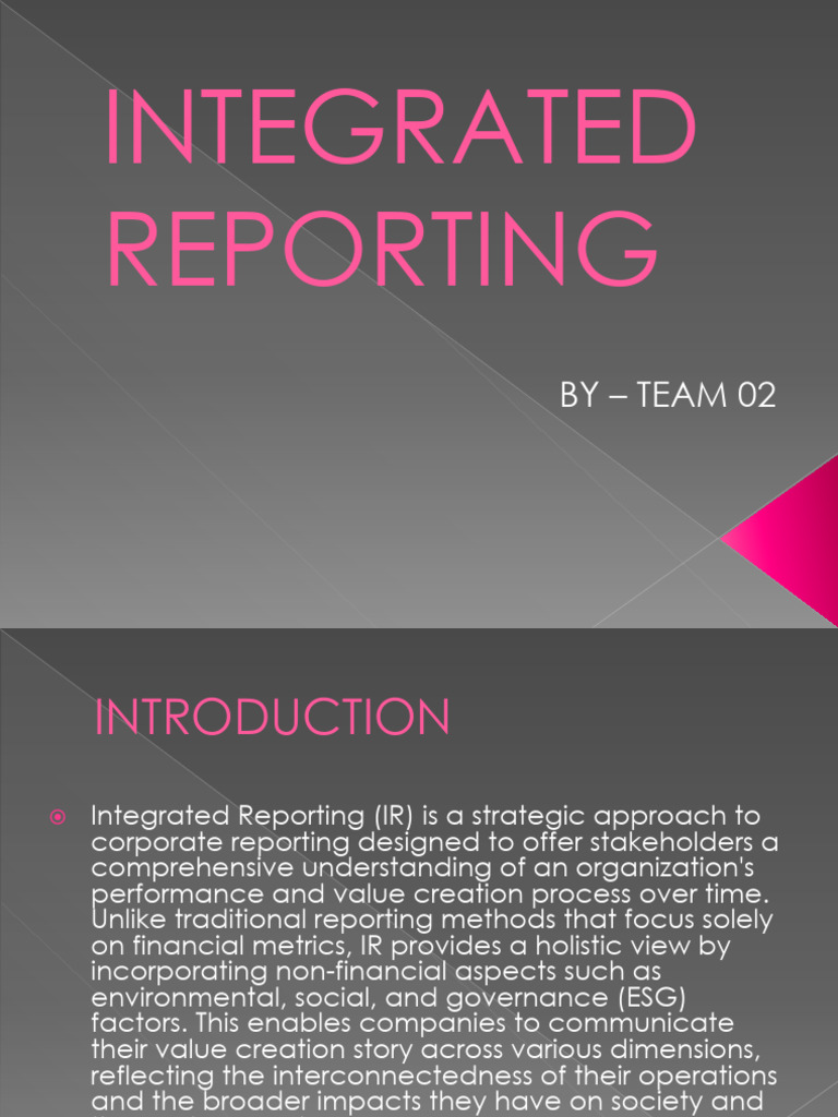 Fra Presentation On Integrated Reporting | PDF | Governance ...