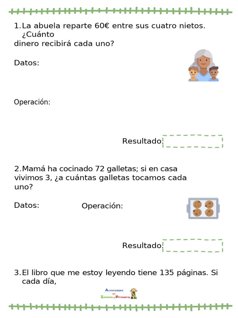 Problemas de Divisiones y Repartos | PDF