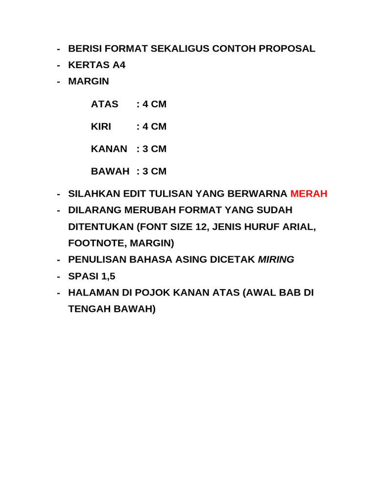 Format Proposal PJBL 2025 | PDF
