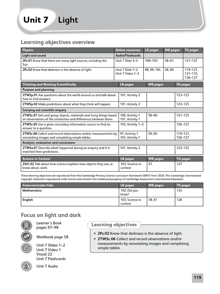 Cambridge Primary Science Second Edition Book 2 Teacher's Notes For ...