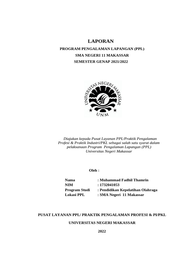 Laporan PPL SMA Negeri 11 Makassar | PDF
