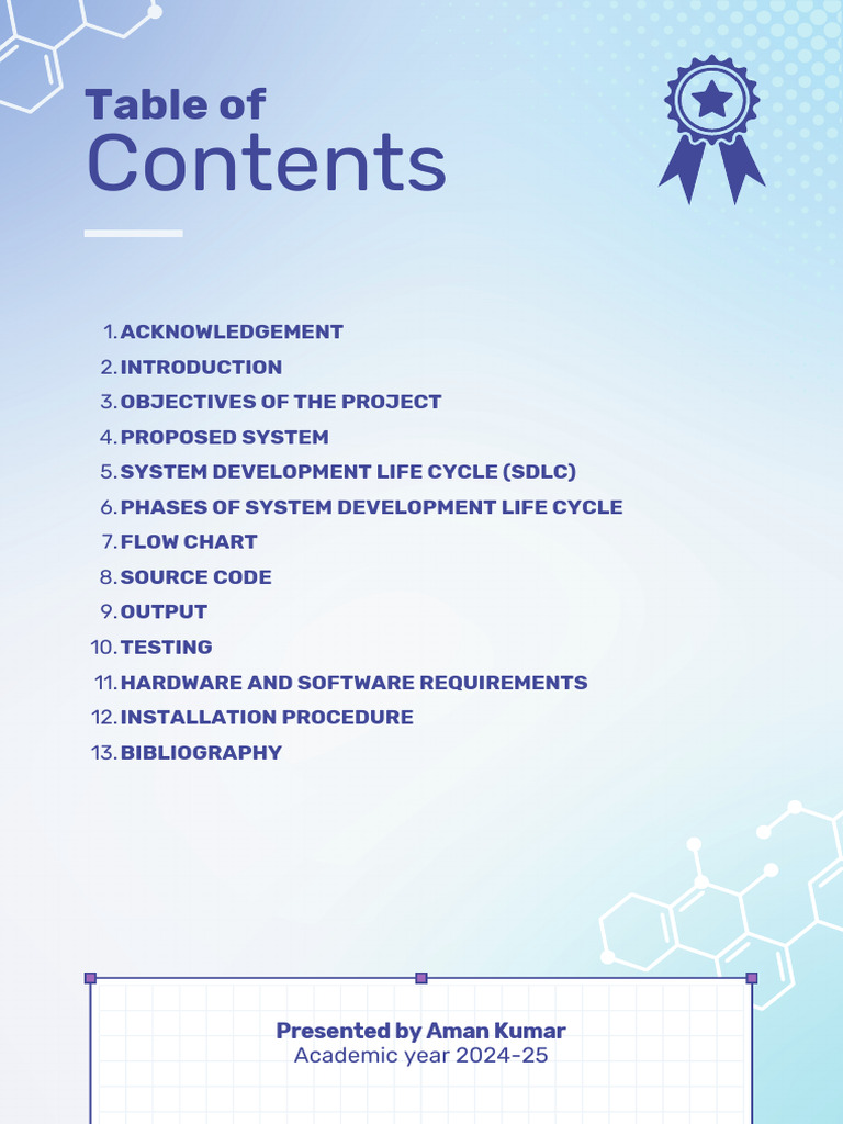 Light Blue Professional Table of Contents A4 Document - 20250114 - 135832 - 0000 | PDF