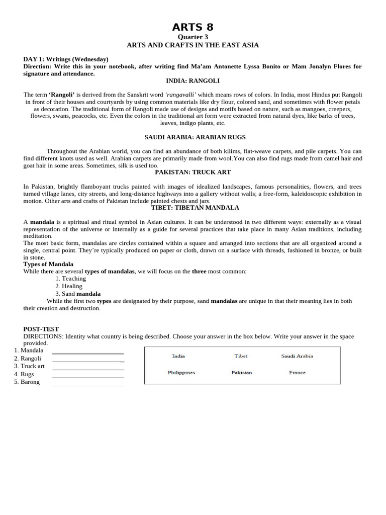 5 Day Activity For Grade 8 | PDF | Carpet