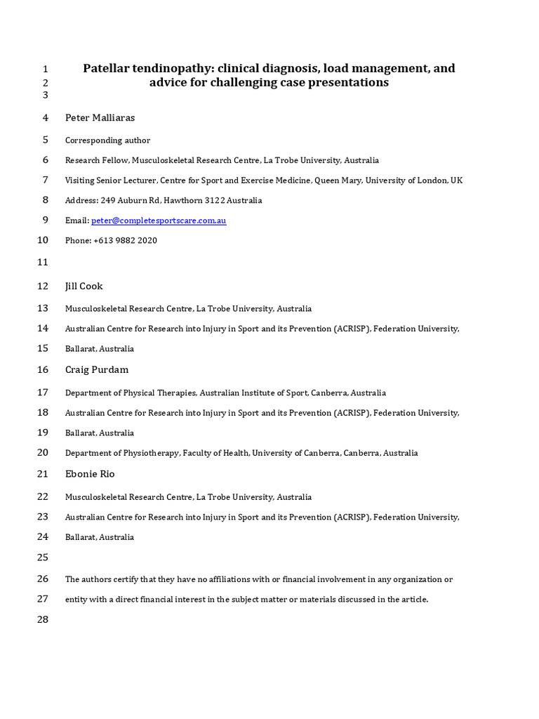 jospt.2015.5987 | PDF | Knee | Medical Specialties