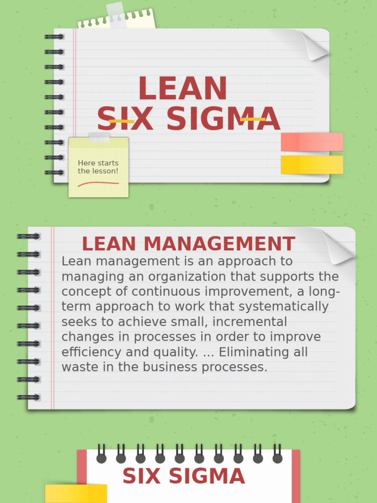 Introduction to Lean Six Sigma | PDF | Six Sigma | Lean Manufacturing