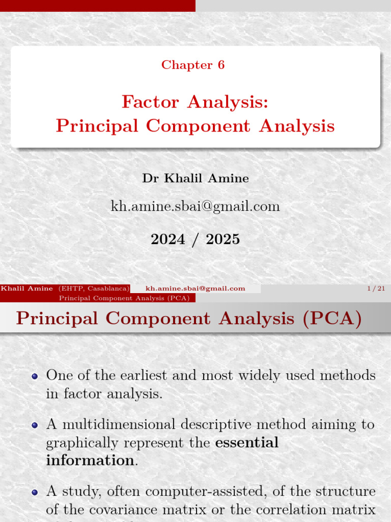 Chapter6 | PDF | Principal Component Analysis | Eigenvalues And Eigenvectors