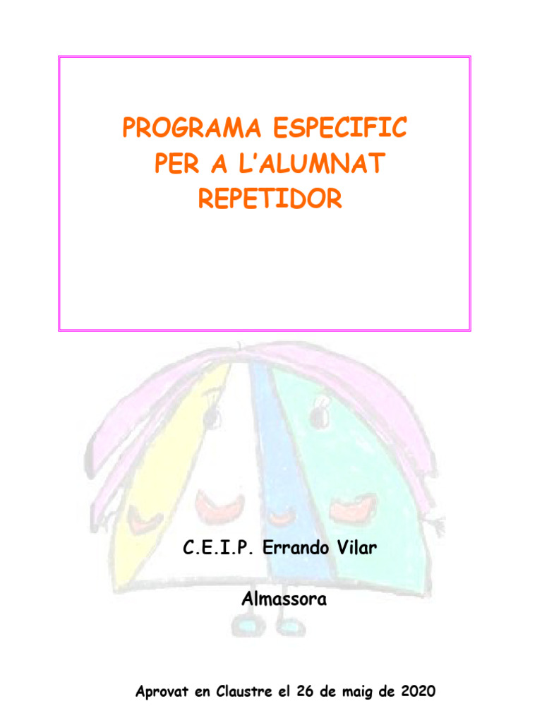Pla Especific Per A Alumnat Repetidor | PDF
