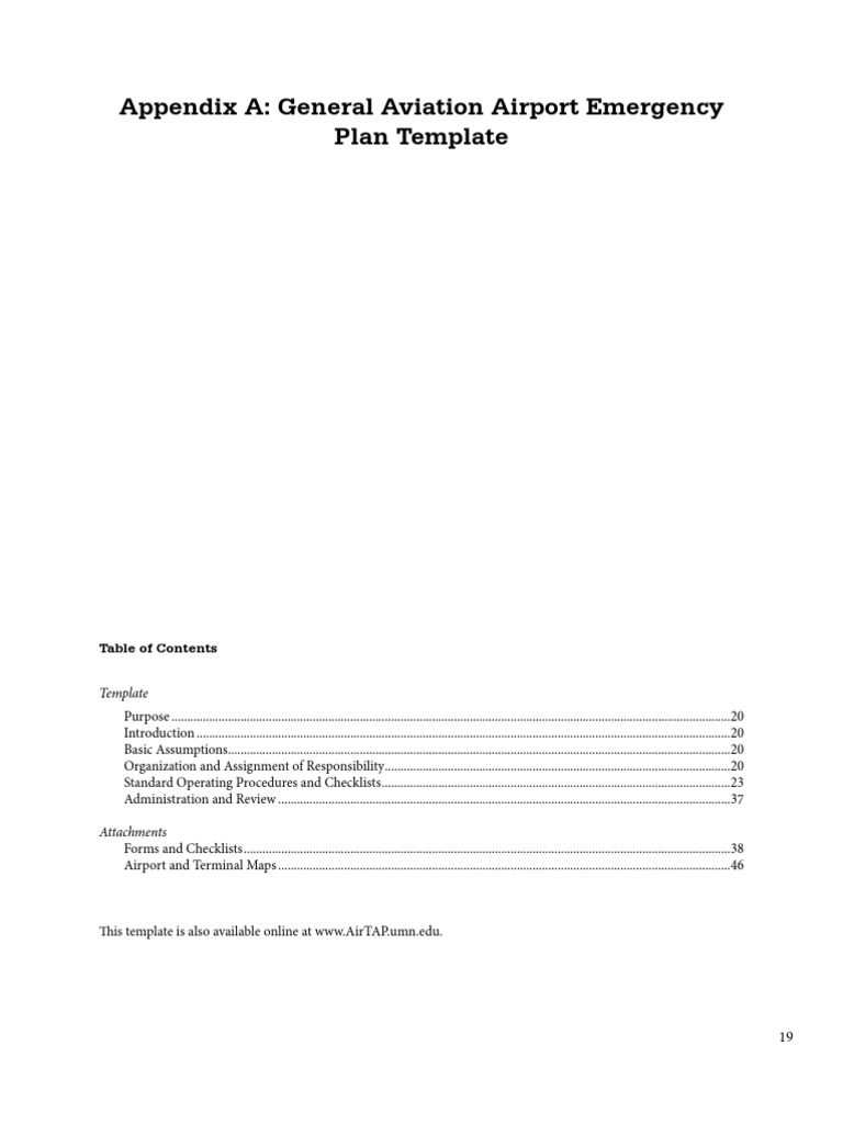 General Aviation Airport Emergency Plan | PDF | Airport | Emergency ...