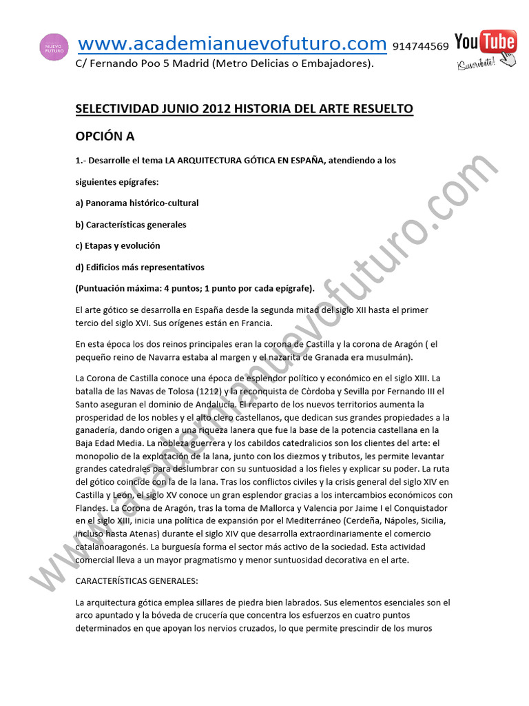 Examen-Historia-del-Arte-Selectividad-Madrid-Junio-2012-solucion | PDF ...