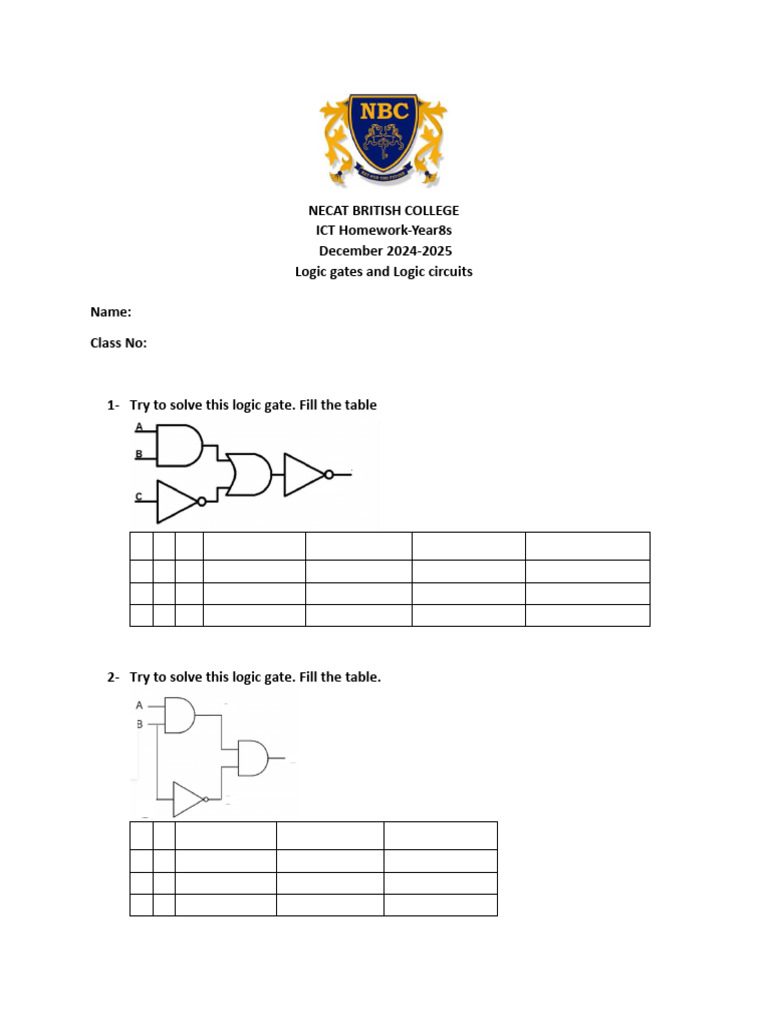 Homework - Logic Circuits | PDF