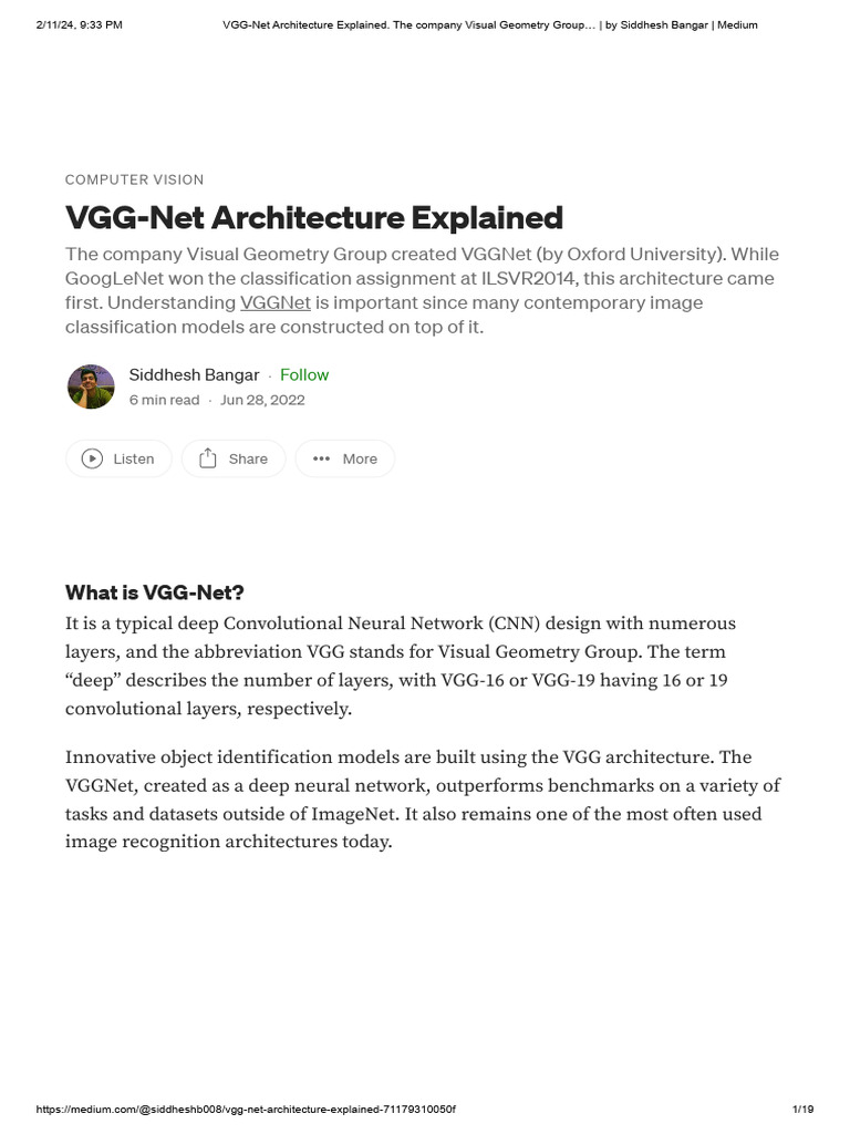 VGG-Net Architecture Explained. The Company Visual Geometry Group - by Siddhesh Bangar - Medium ...