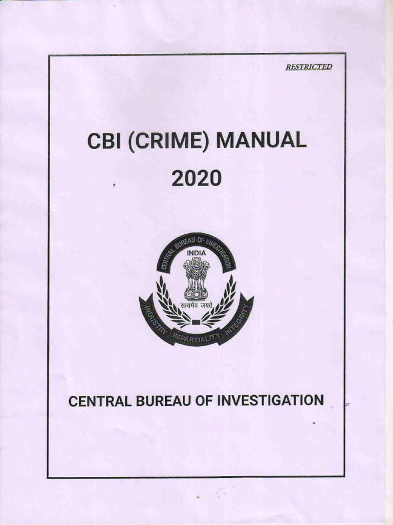 CBI Manual 2020 (CBI) (Z-Library) | PDF