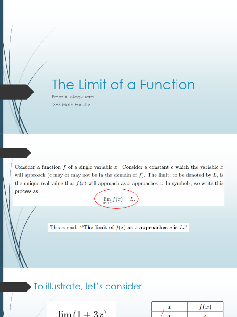 01Limit-of-a-Function-ppt | PDF