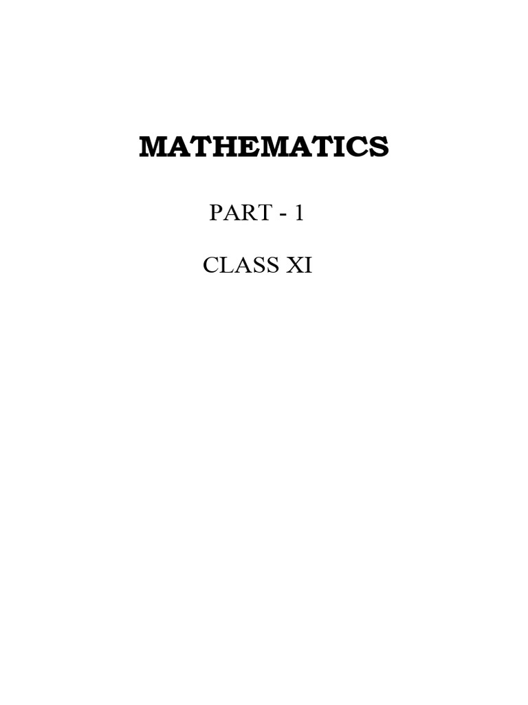 Maths Ebook - Class 11 - Part 1 TN | PDF | Function (Mathematics ...