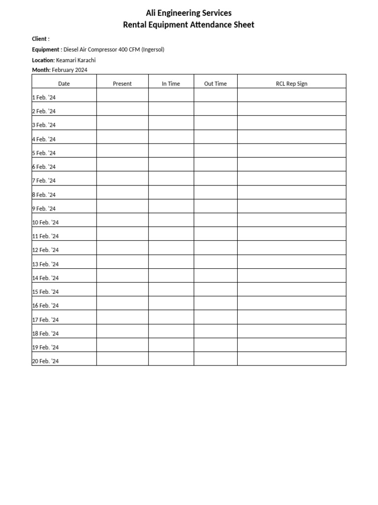 Compressor Att Sheet | PDF