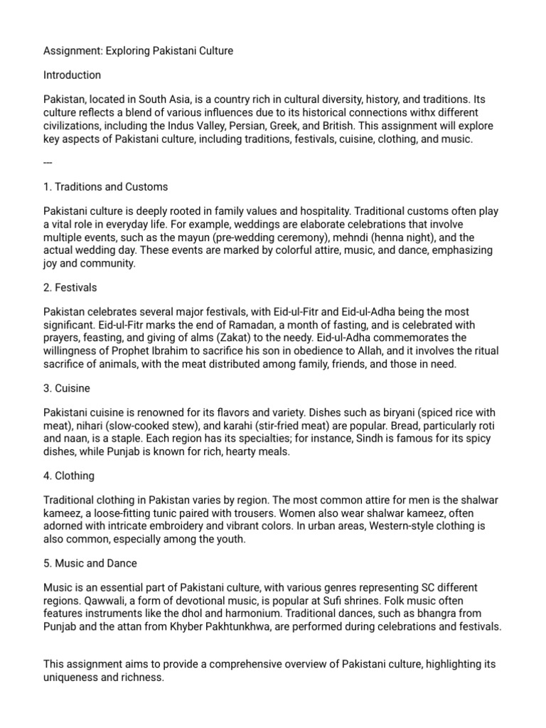 Assignment Social Studies | PDF | Pakistan | Foods