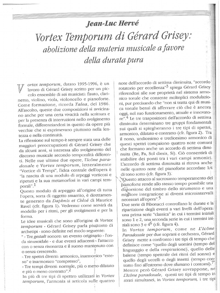 Hervé - Vortex Temporum Di Gérard Grisey 2 | PDF