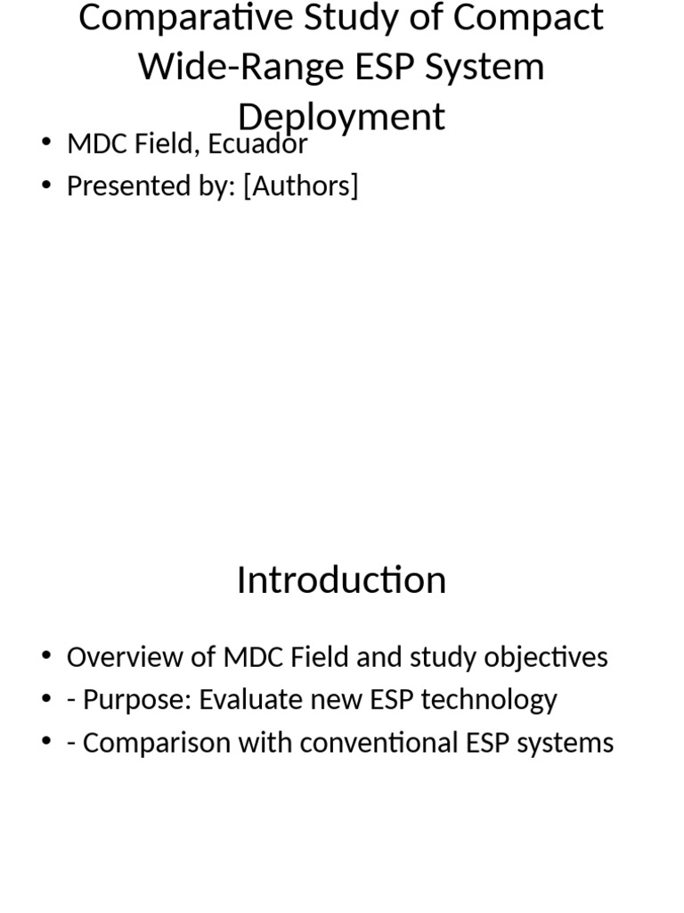 ESP Deployment Study MDC Field Presentation Share | PDF